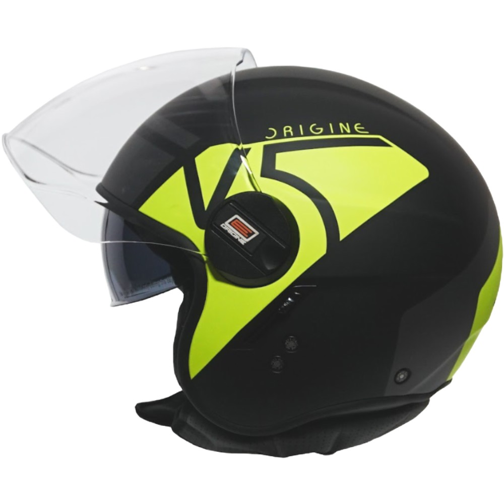 Capacete Origine Alpha V5 Preto/Amarelo Fluor Fosco | Moby Sport - Moby ...