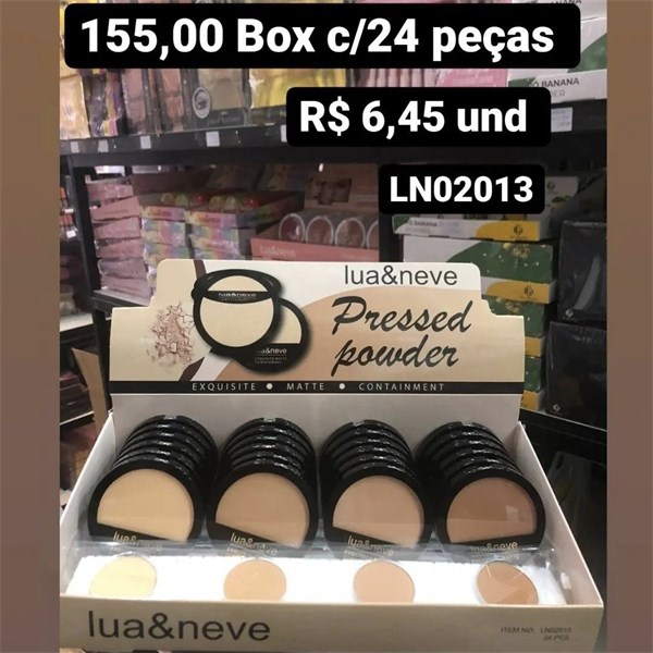Pó Compacto Pressed Powder Lua & Neve LN02013 - Box c/ 24 unid - lucky ...