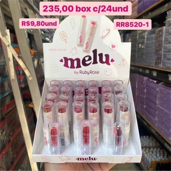 RR8520-1 BALM LABIAL MELU BOX/24UND - lucky lady maquiagens