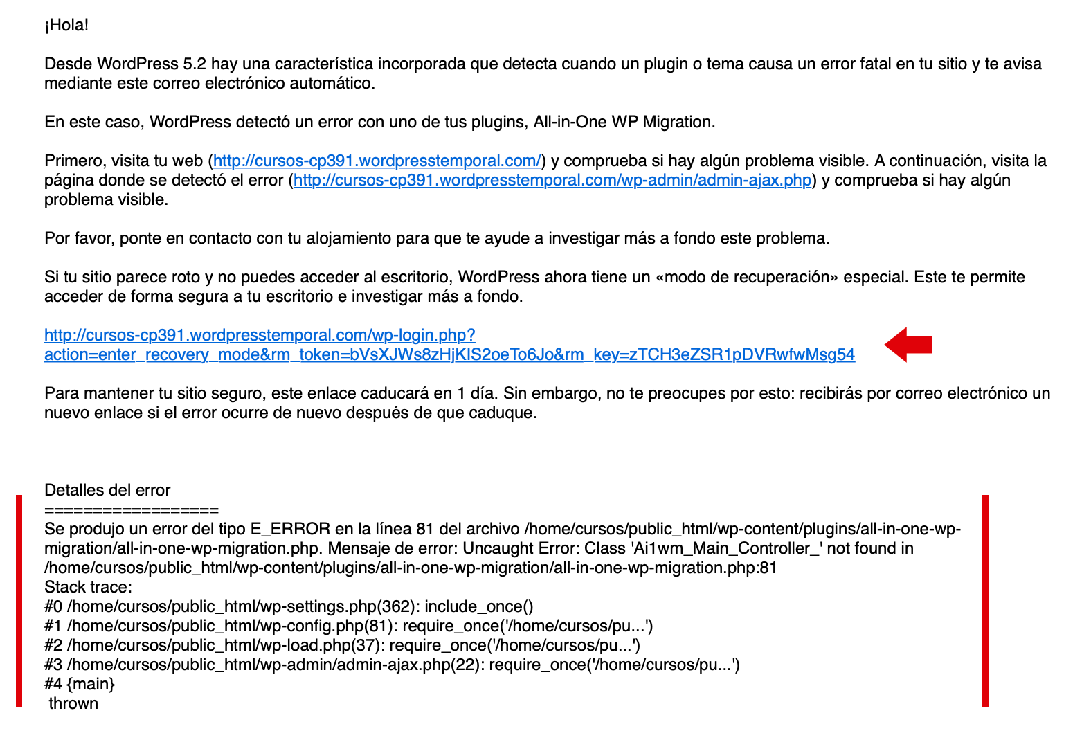 Cómo usar el Modo de Recuperación de WordPress - DecodeCMS
