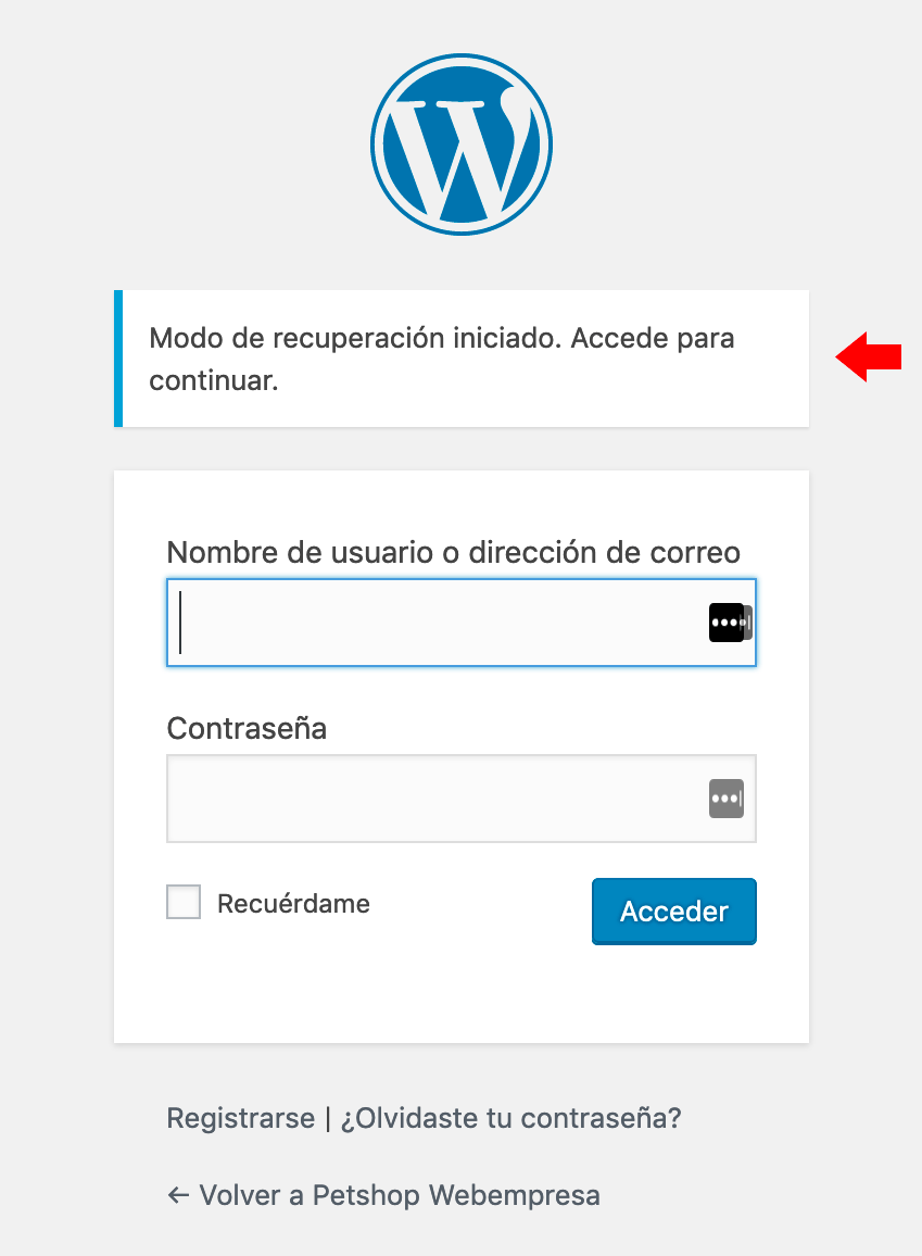 Cómo usar el Modo de Recuperación de WordPress - DecodeCMS