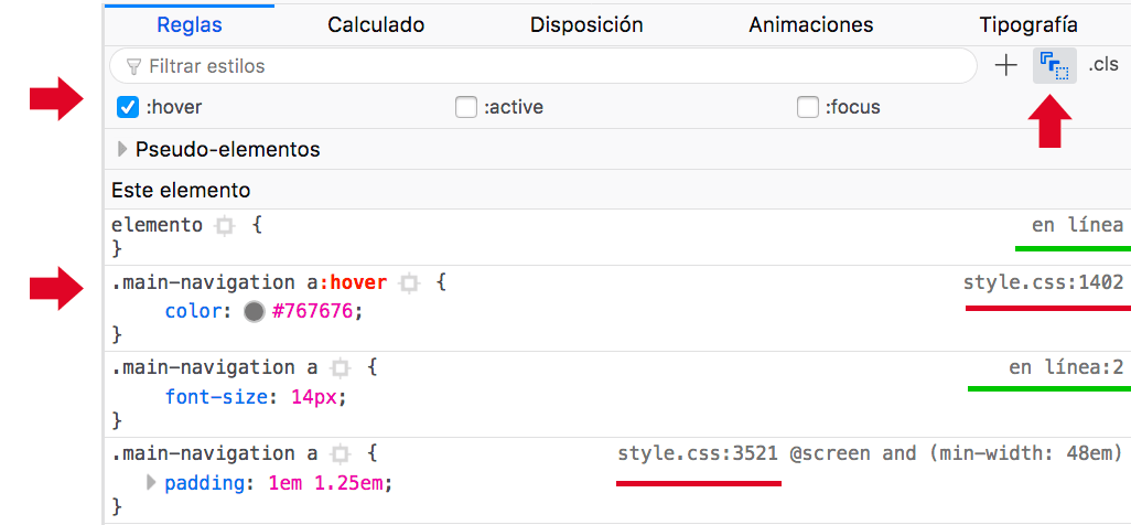 Usar el Inspector de código para modificar un theme WordPress - DecodeCMS