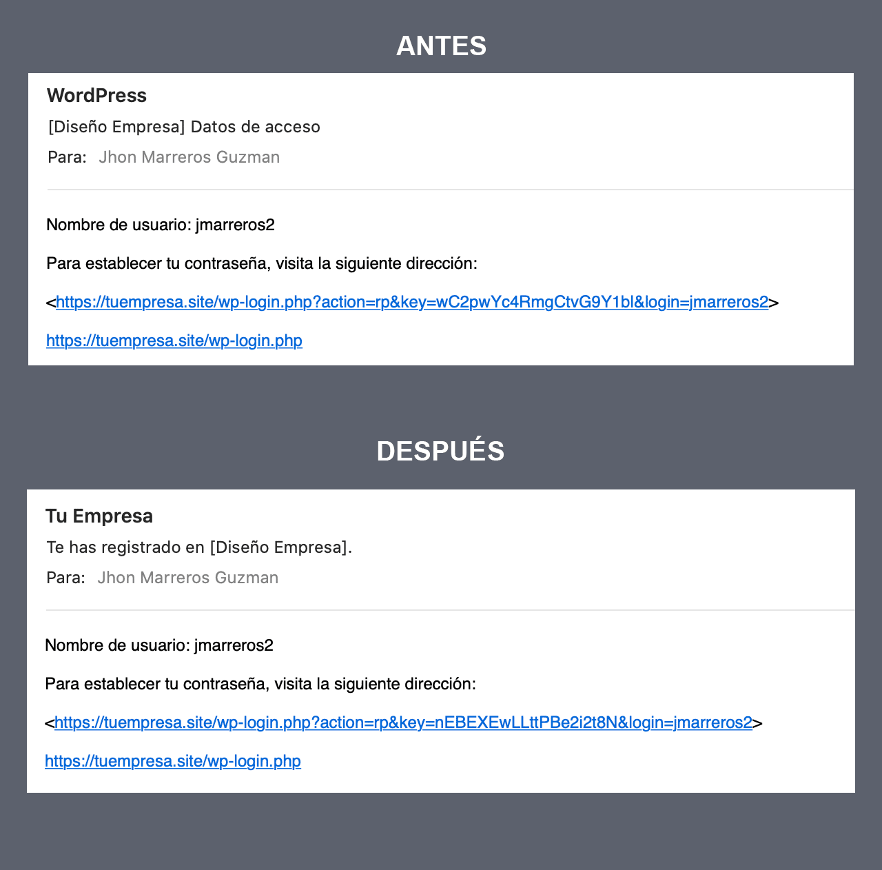 Personalizar email de registro de nuevo usuario en WordPress - DecodeCMS