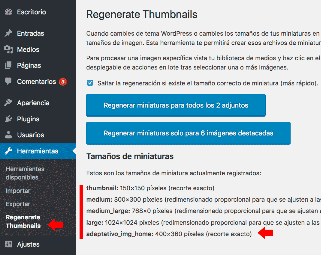 Regenerar imágenes de miniaturas en WordPress - DecodeCMS