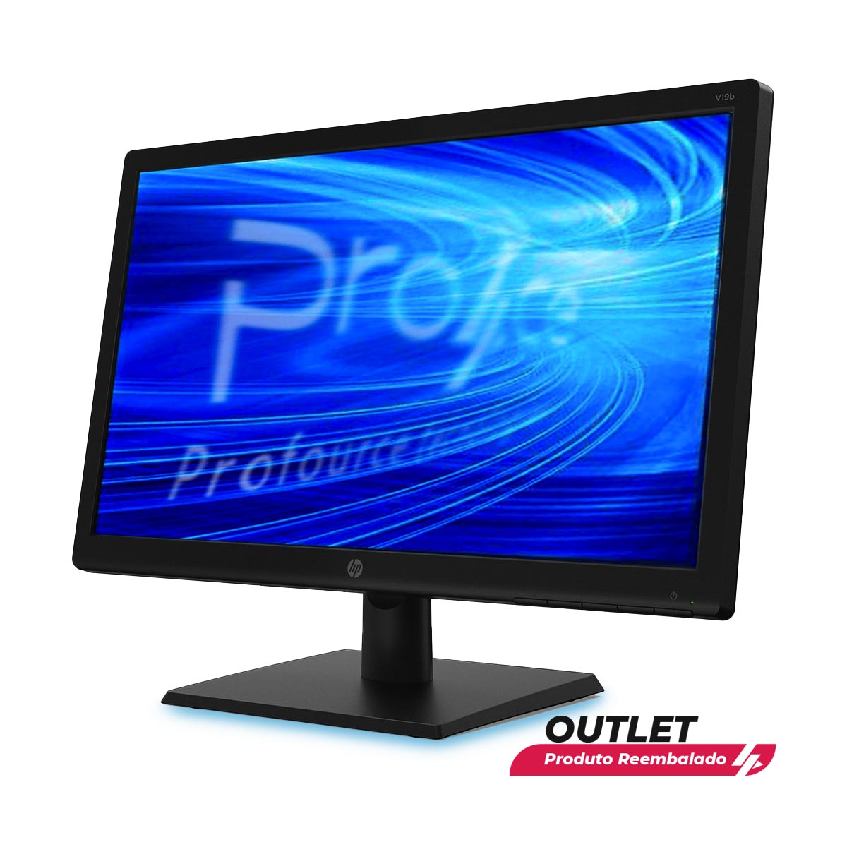 Monitor HP LED Widescreen 18,5" V19b em Outlet