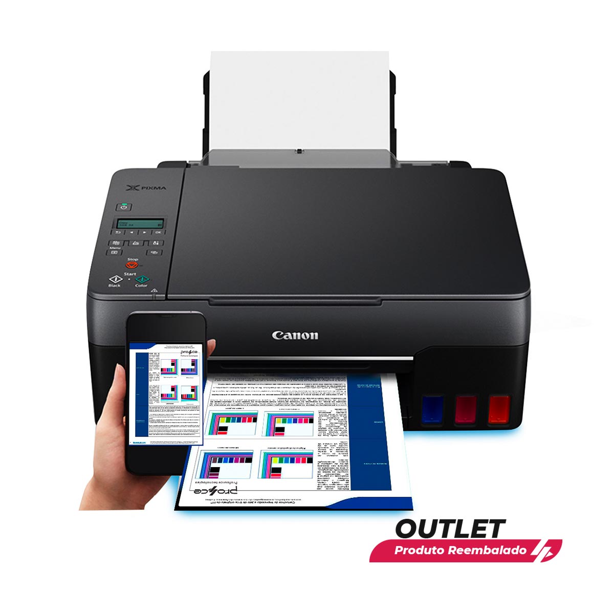 Impressora Canon Multifucional Mega Tank G3160 WiFi Outlet