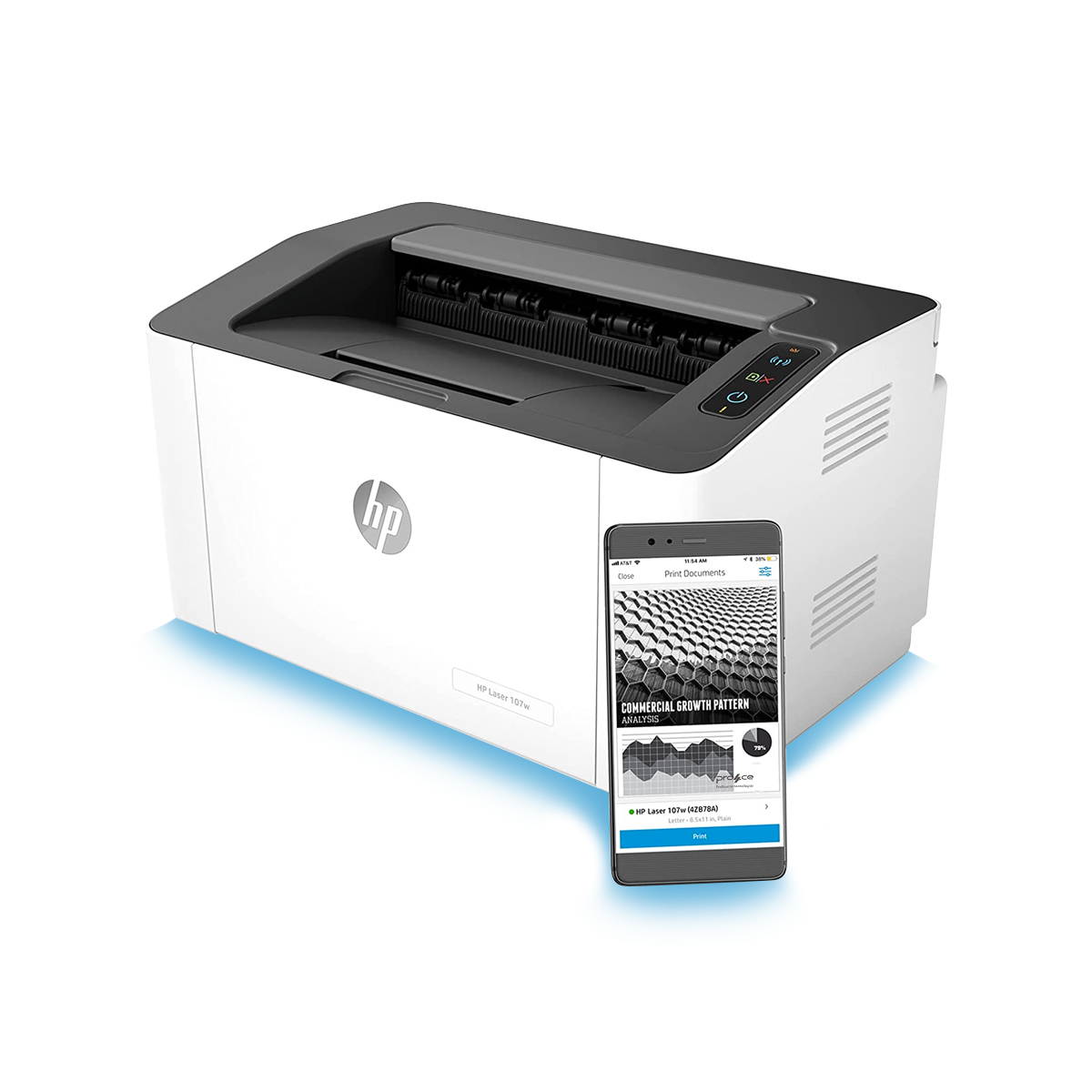 Impressora Laser HP 107A Monocromática USB