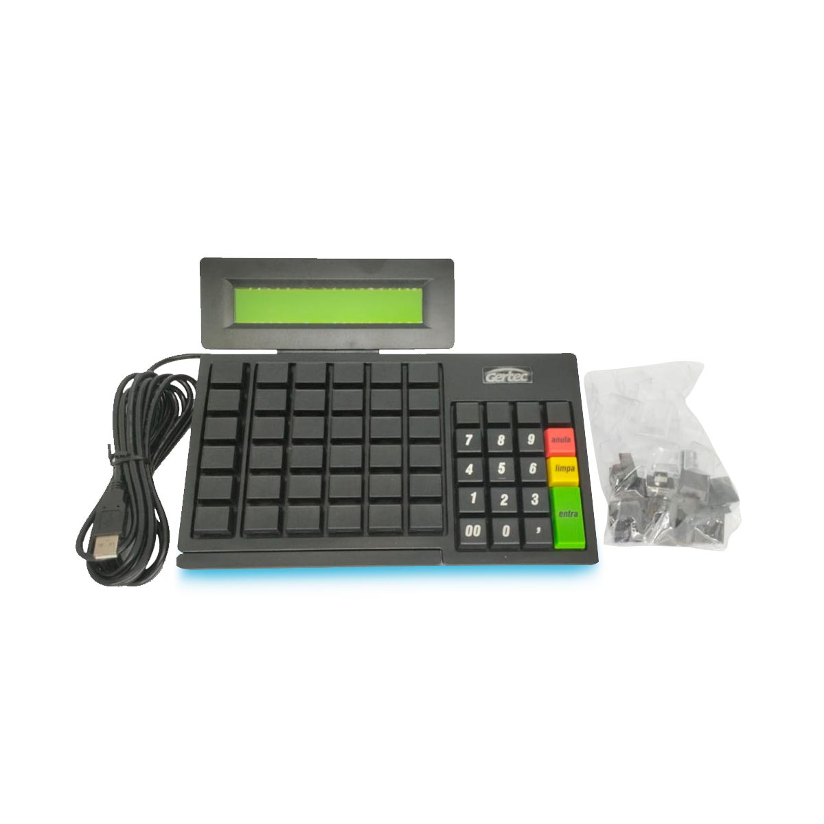 Teclado programável Gertec TEC 55 preto USB 55 teclas