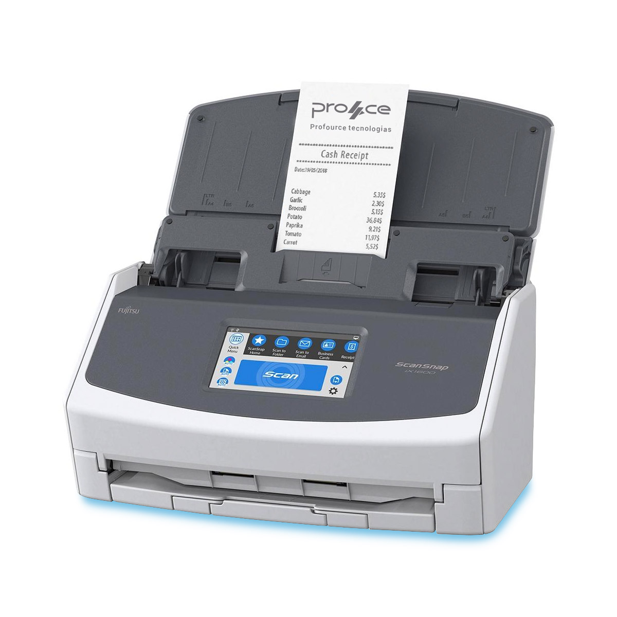 Scanner Fujitsu Scansnap A4 Duplex 40ppm IX1600 Color Wifi