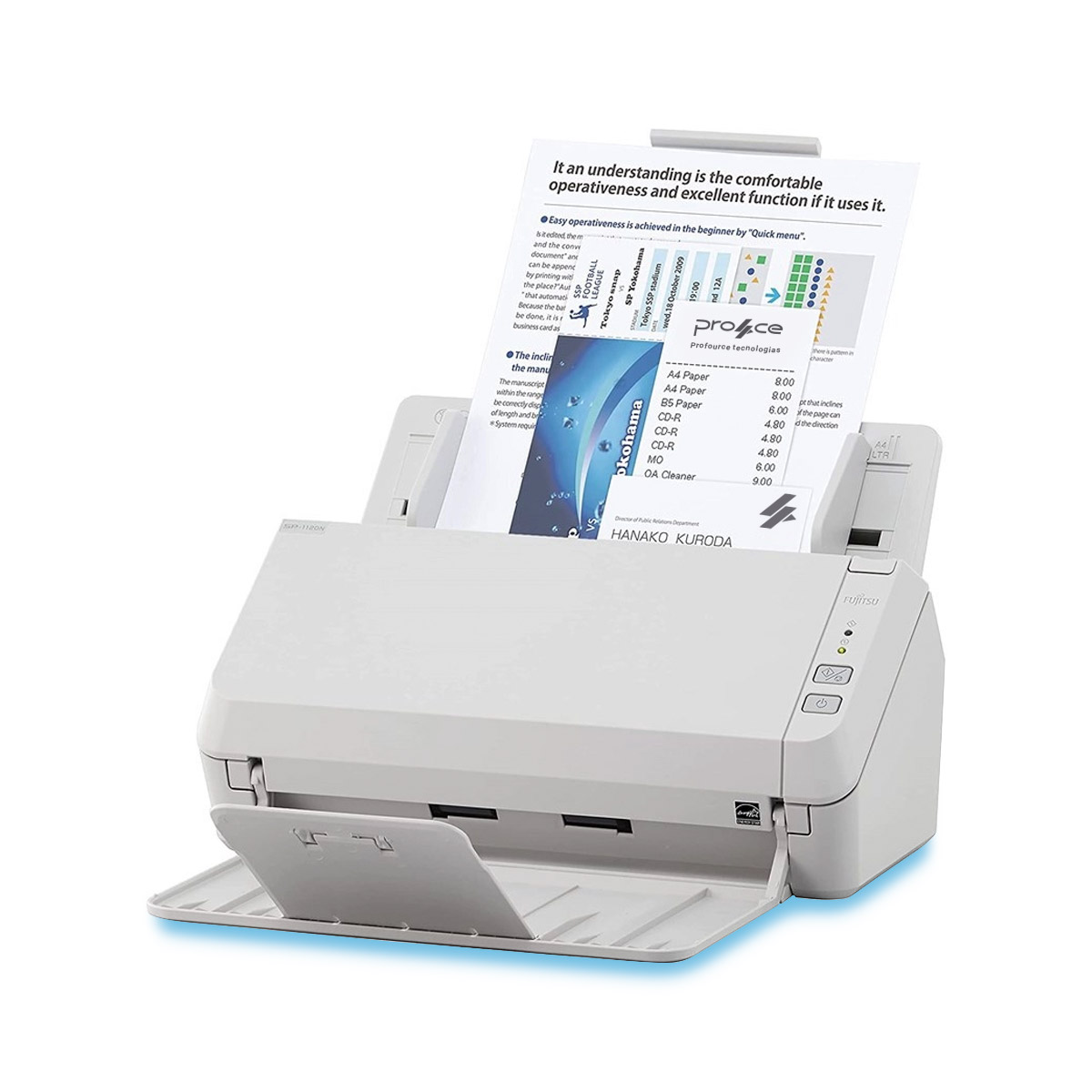 Scanner Fujitsu ScanPartner SP1120N A4 Duplex Rede 20ppm
