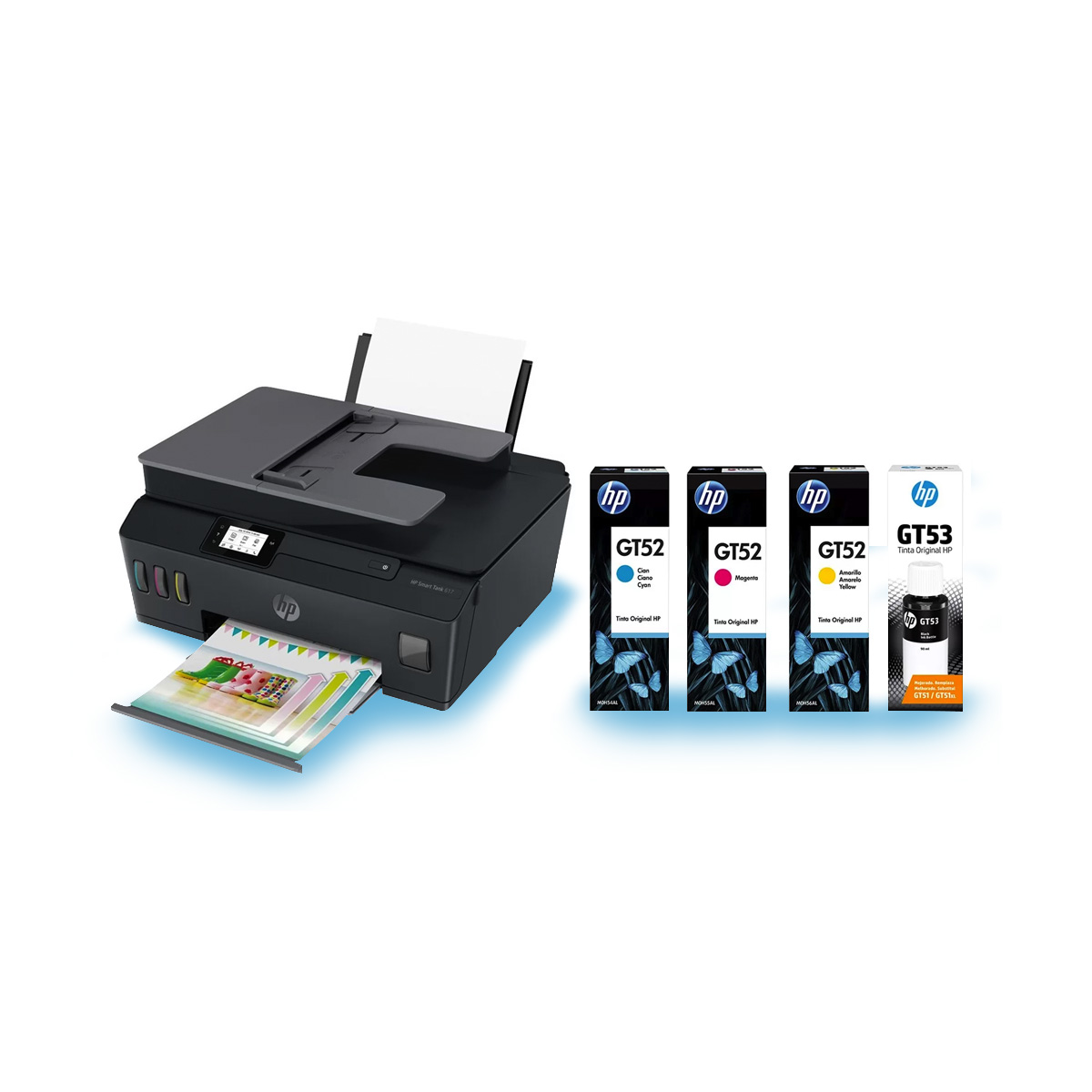 Impressora HP Smart Tank 617 + Tinta HP GT53 e GT52
