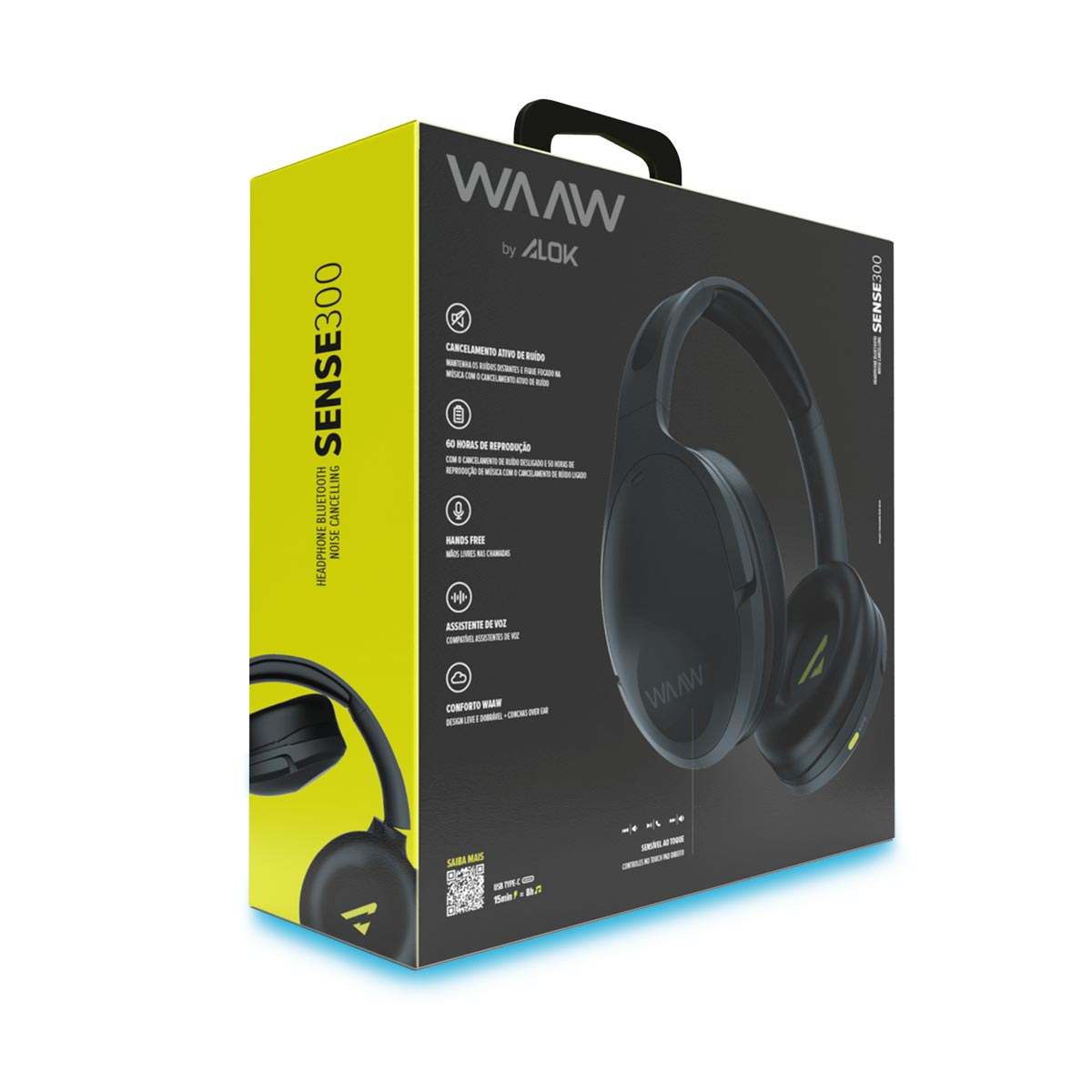 Fone de Ouvido WAAW by Alok Sense 300 Bluetooth