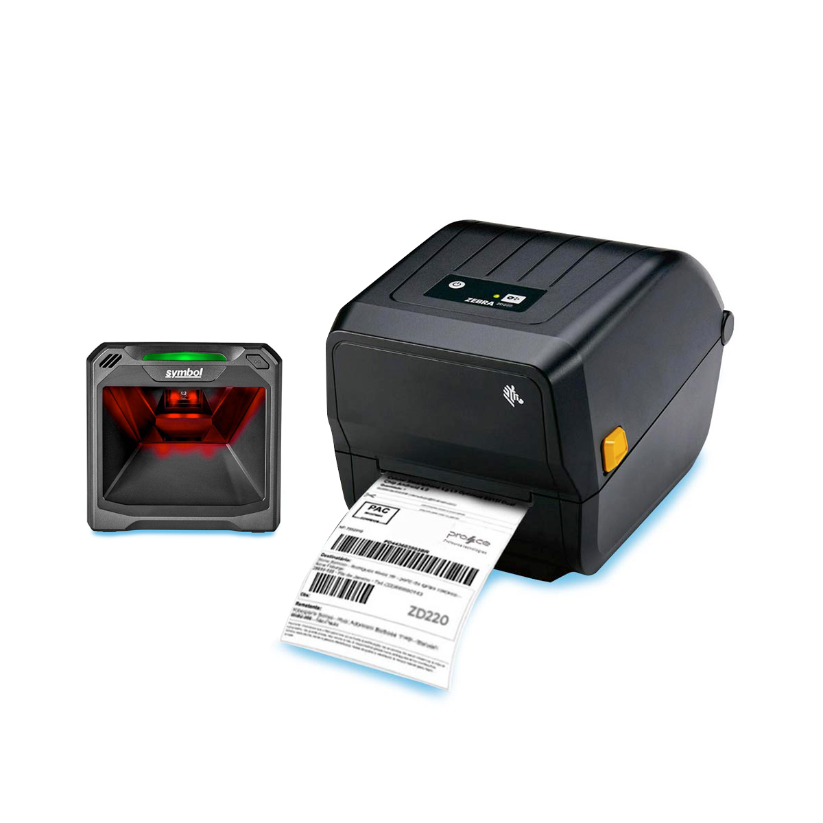 Kit Zebra Leitor DS7708 USB + Impressora ZD220