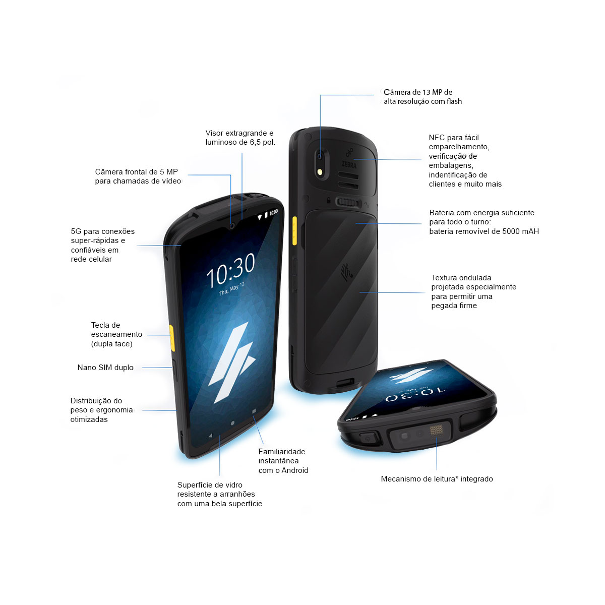 Kit Zebra Coletor de Dados Tc15 + Impressora ZD220