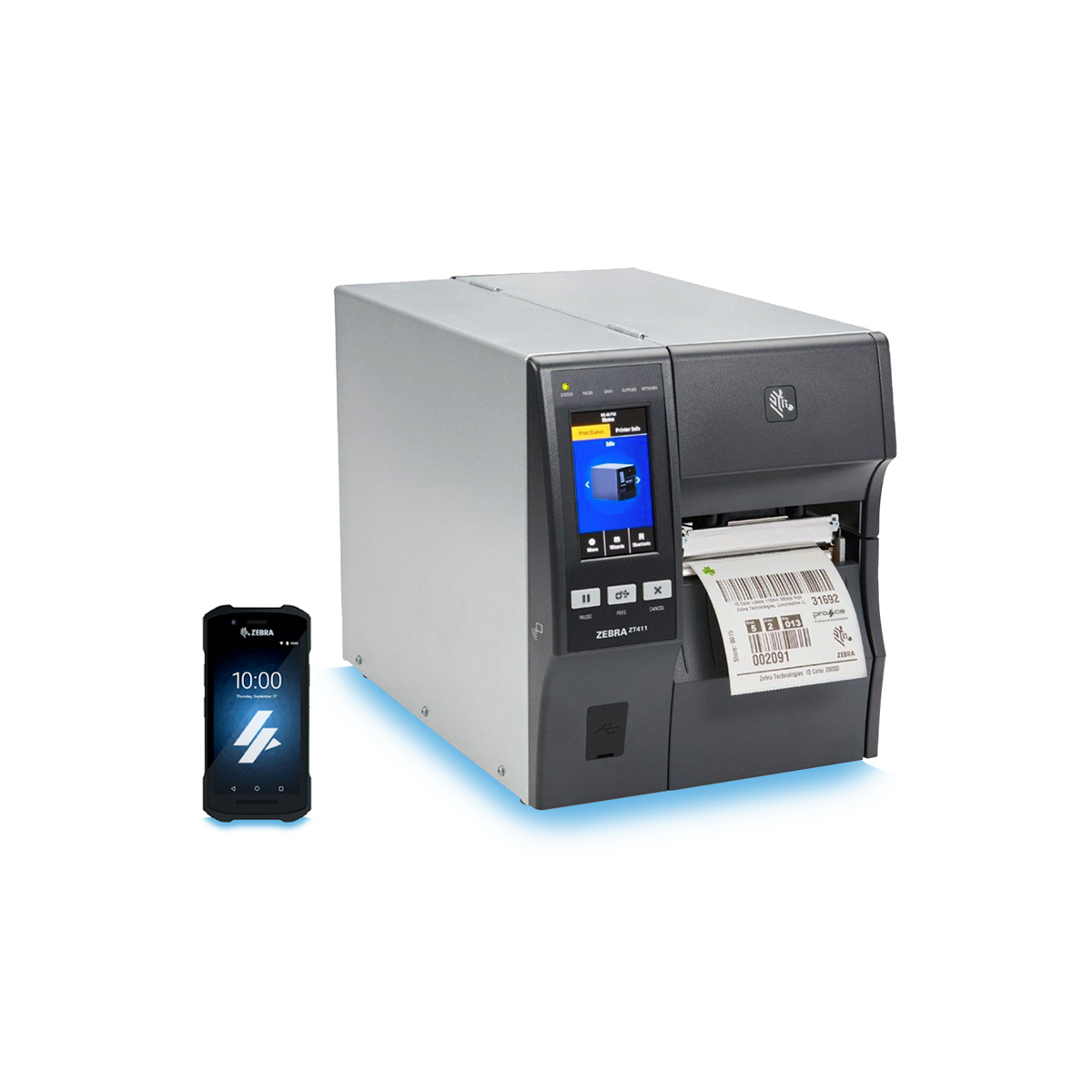 Kit Zebra Coletor de Dados TC21 SE4100 + Impressora ZT411 | Loja Pro4ce