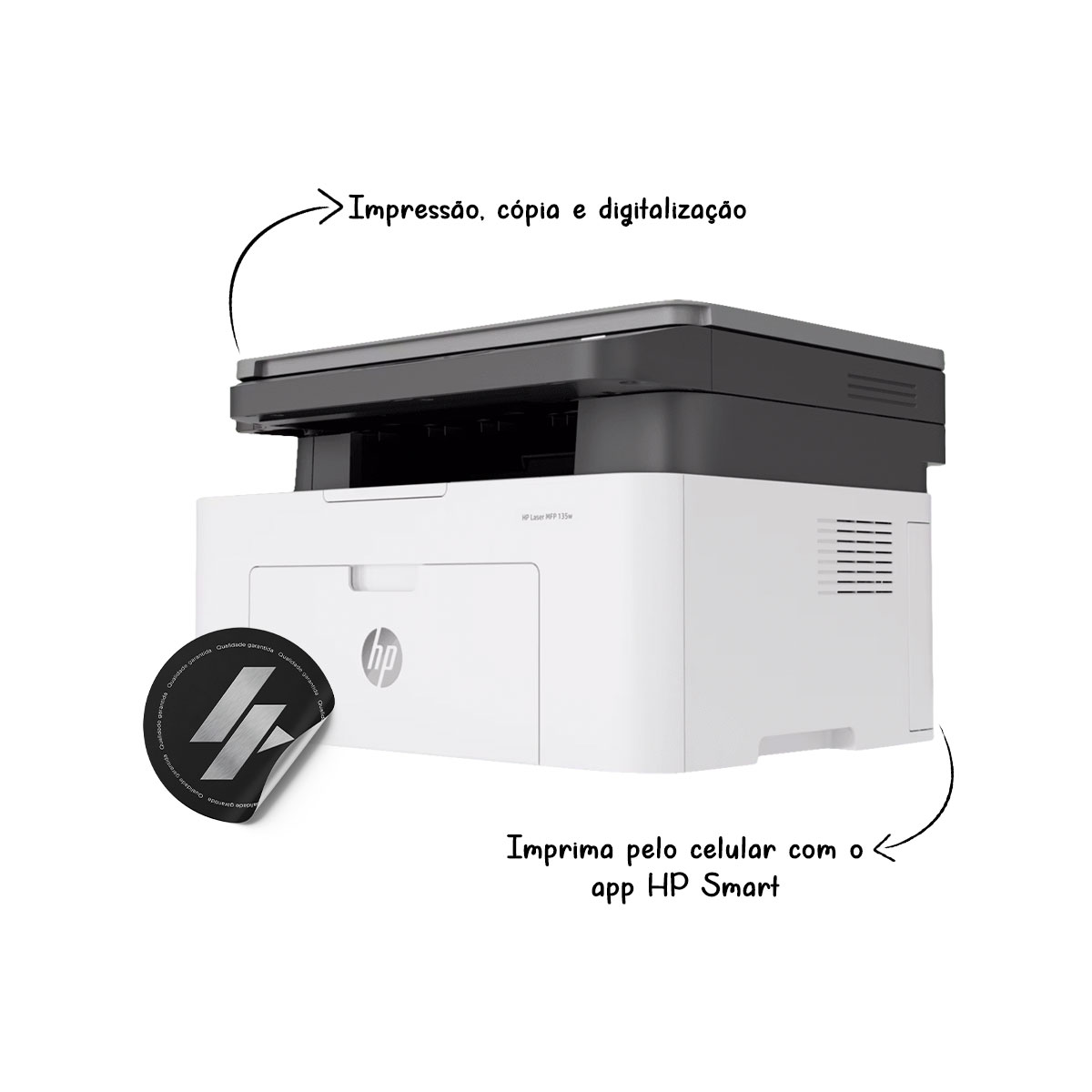 Impressora Multifuncional LaserJet HP MFP 135w Wi-Fi | Loja Pro4ce