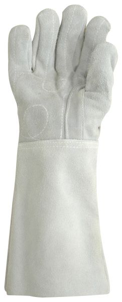 Luva em Raspa reforçada Cano Longo (Punho 20cm) - X-5 Equipamentos de ...