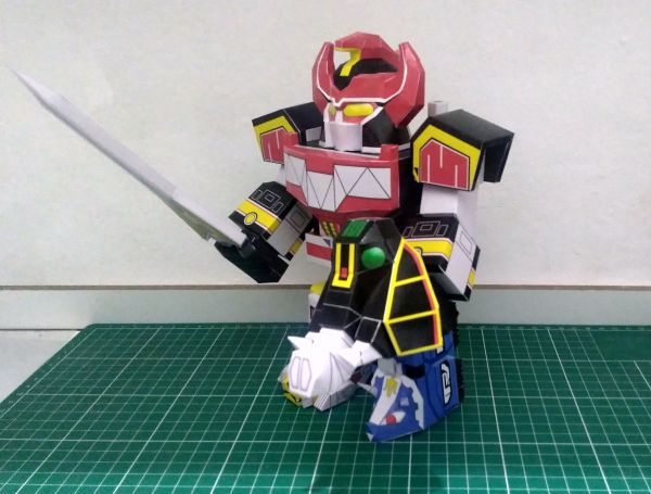 Megazord Chibi + Power Ranger Chibi Papercraft - TitanPapercraft Bazar