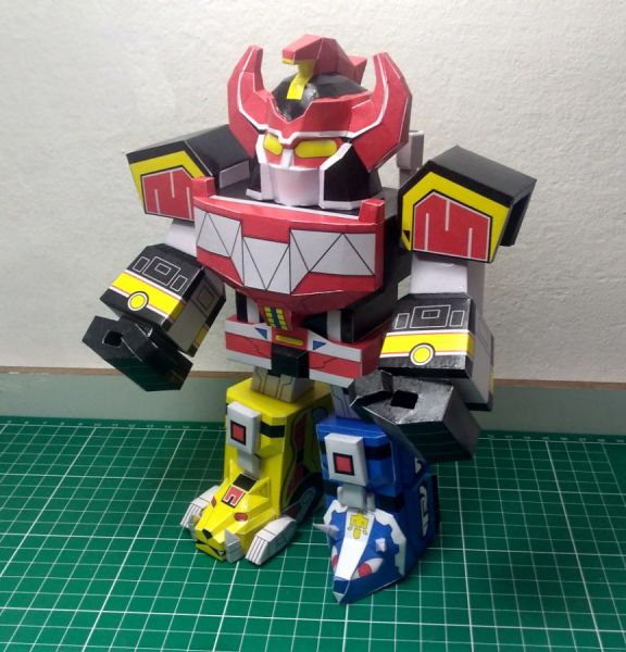Megazord Chibi + Power Ranger Chibi Papercraft - TitanPapercraft Bazar