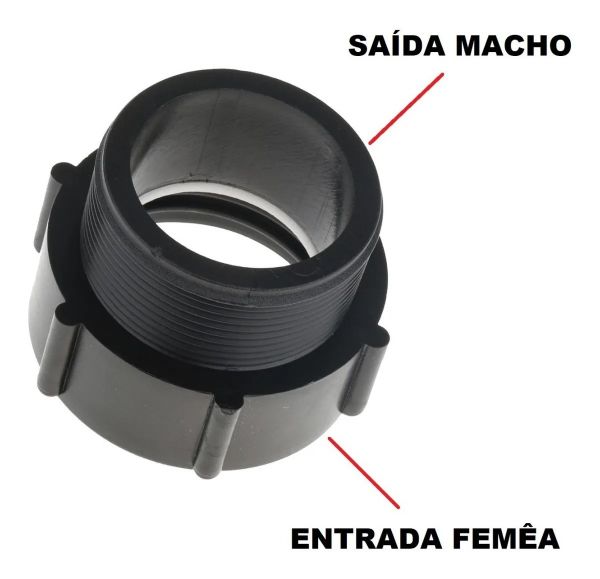 Adaptador Ibc Rosca Grossa Femêa Para Rosca Fina Macho 60mm - OFA AMBIENTAL