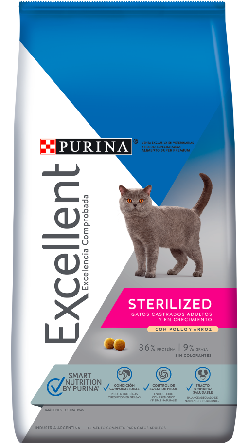 Purina Excellent Gato Sterilized Chicken - MisPichos.com