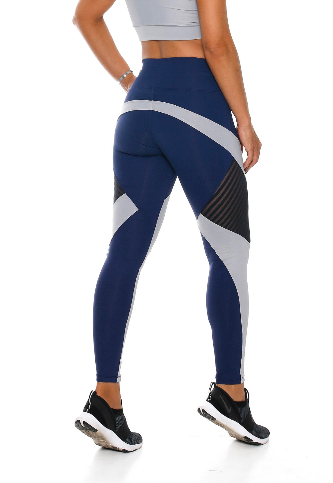 Calça Legging Femininia Miss Blessed Define Azul Marinho Azul