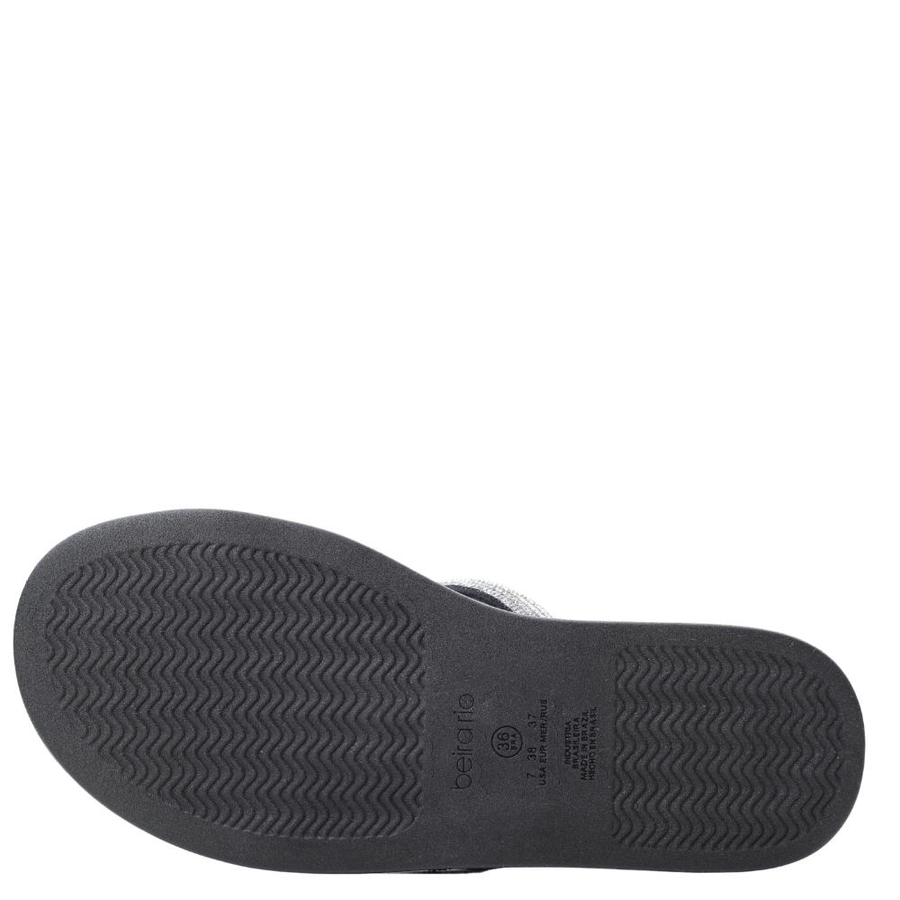Rasteira Beira Rio Feminino Slide com Strass Pedras 8488.108 Preto