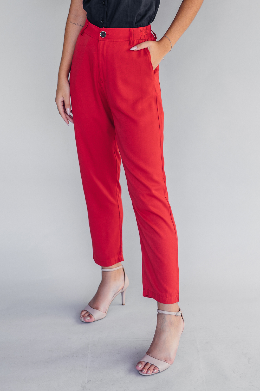 CalÇa Slouchy Visco Conigli Vermelho Vermelho