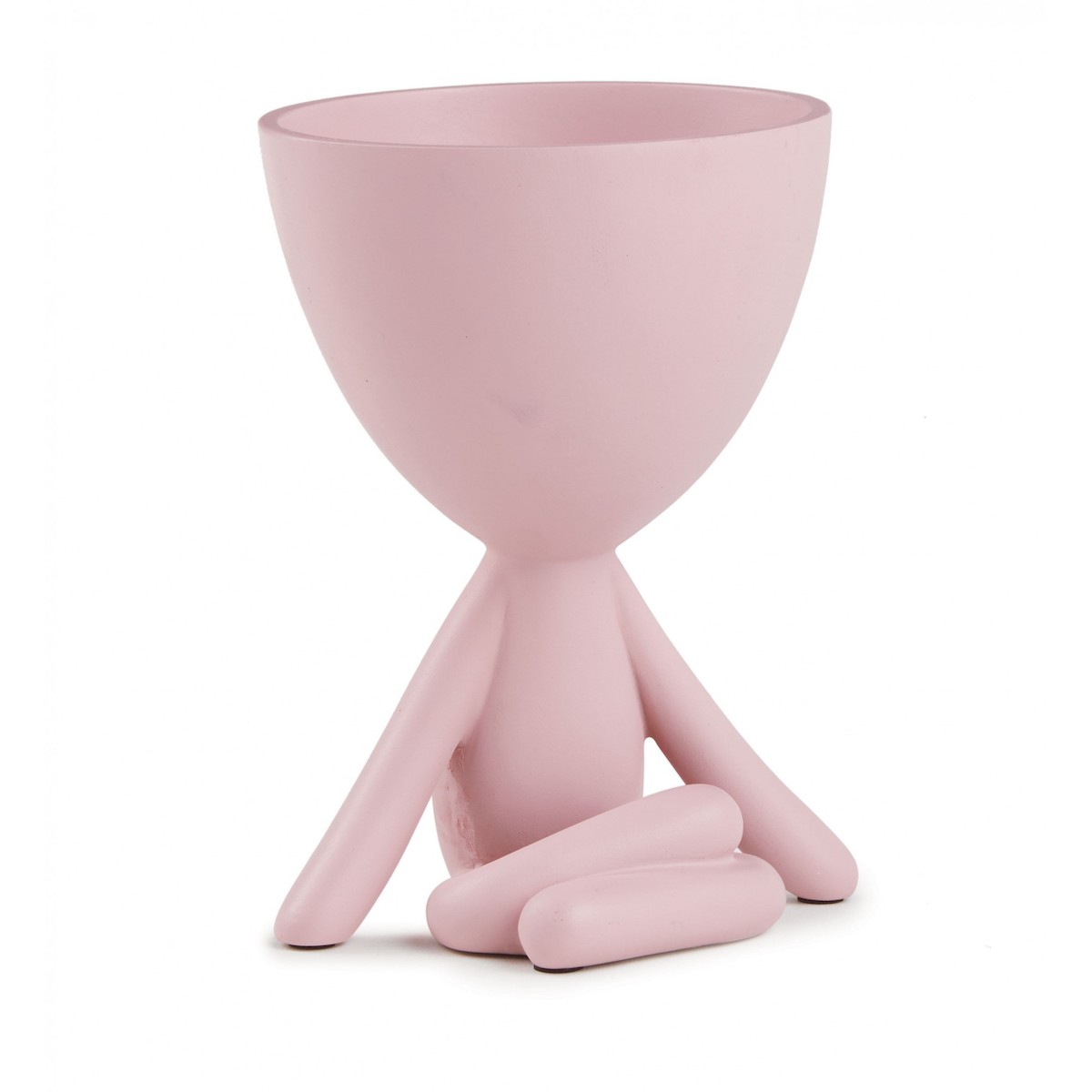 Vaso Boneco Bob Rosa Meditando Em Poliresina - Mart - Camicado