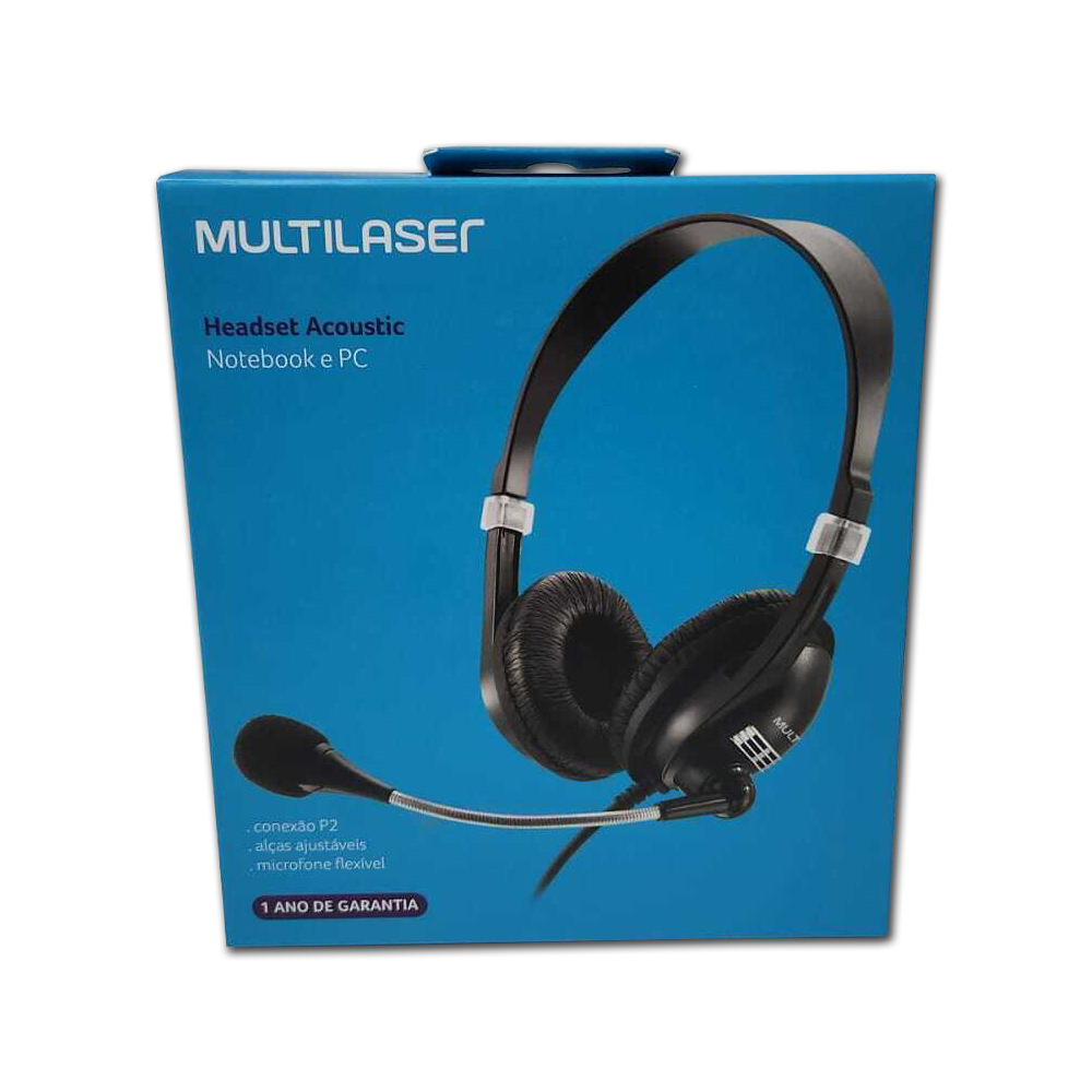 Headset Multilaser Acoustic Hi-fi Estéreo Flex Ph041 Preto - Camicado