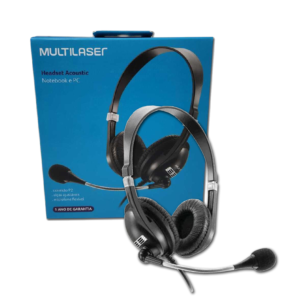 Headset Multilaser Acoustic Hi-fi Estéreo Flex Ph041 Preto - Camicado