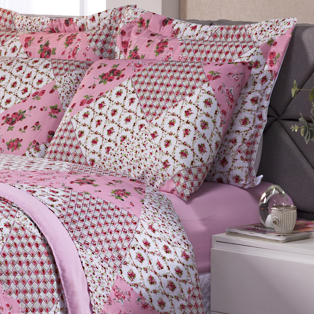 Edredom Classic solteiro Buquê de Flores 160 Fios - Camicado