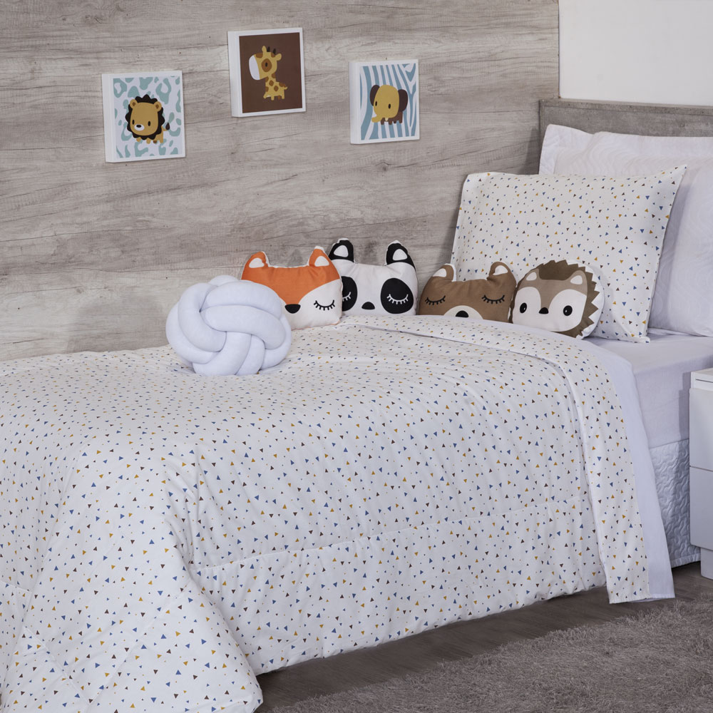 Edredom Solteiro Moderninhos Triangles - Camicado