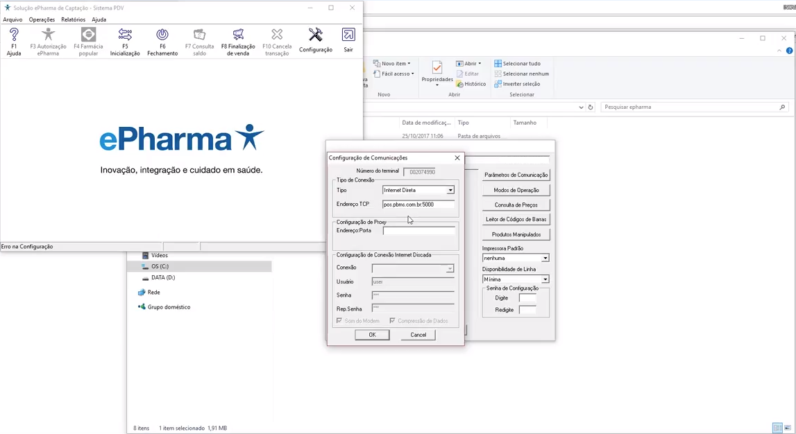 ARQ - Instalação e configuração do PBM E-Pharma - INOVAFARMA - Precisão ...