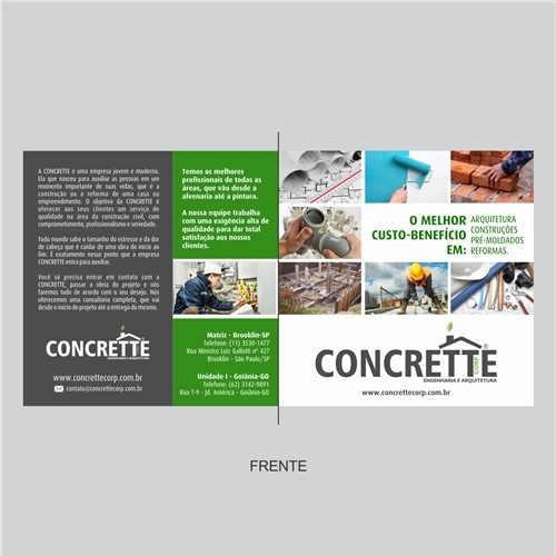 Criação de Folder Para Construção & Engenharia | CONCRETTE CORP