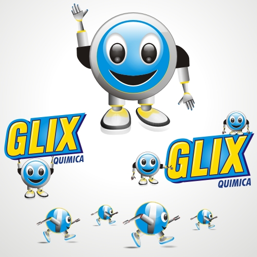 GLIX QUMICA | Criação de Mascote Para Indstria e Comércio de Produt...