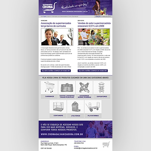 Newsletter periodica | Criação de Layout Email Mkt/Newsletter Para ...