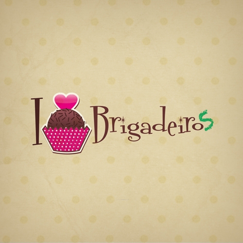 i love brigadeiros | Criação de Logo Para alimentaçao