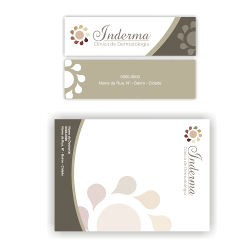 Inderma | Criação de Logo e Papelaria (6 itens) Para Clínica de Der...