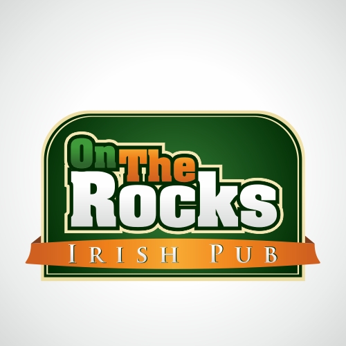 On The Rocks Irish Pub | Criação de Logo Para Alimentos & Bebidas