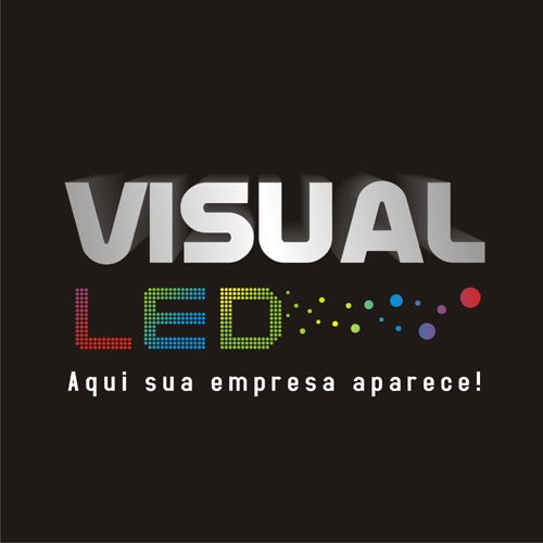 visual led | Criação de Logo em 3D Para publicidade em painel de led