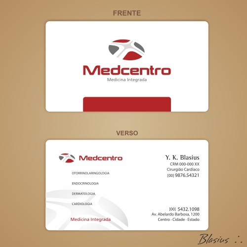 Medcentro | Criação de Logo e Cartao de Visita Para Saúde & Nutrição