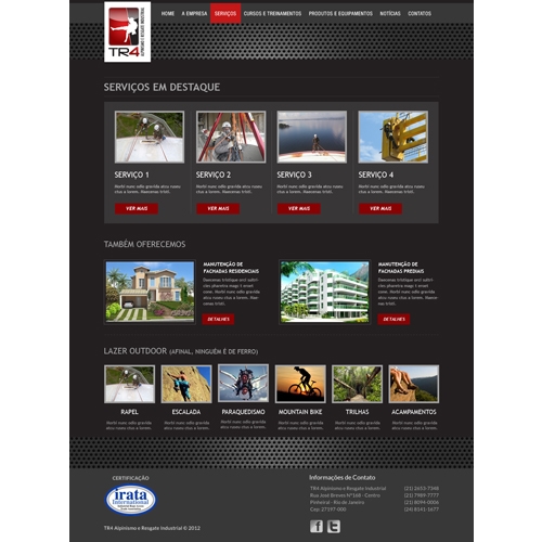 TR4 Alpinismo e Resgate Industrial | Criação de Layout Web-Design P...