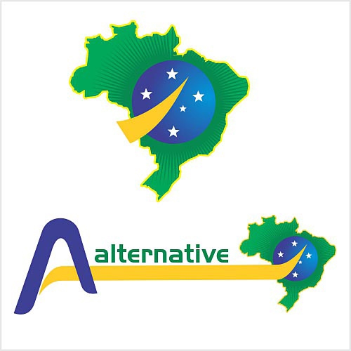 MAPA DO BRASIL - ALTERNATIVE TUR | Criação de Logo Para Viagens & L...