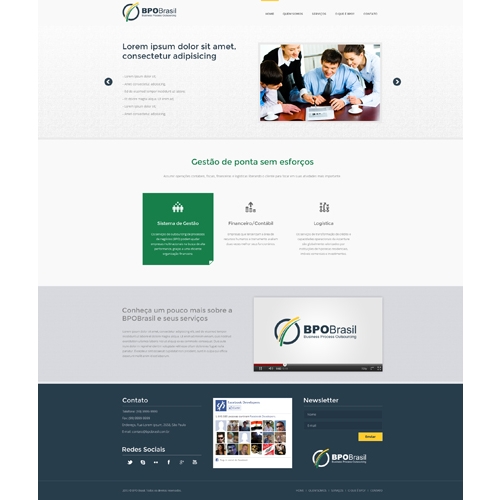 Layout para Site em Wordpress - BPO Brasill | Criação de Layout Web...