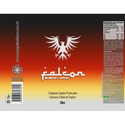 Falcon Energy Drink 269ml | Criação de Embalagem (unidade) Para Ali...