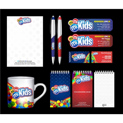 Mimimi Kids | Criação de Logo e Papelaria (6 itens) Para Computador...
