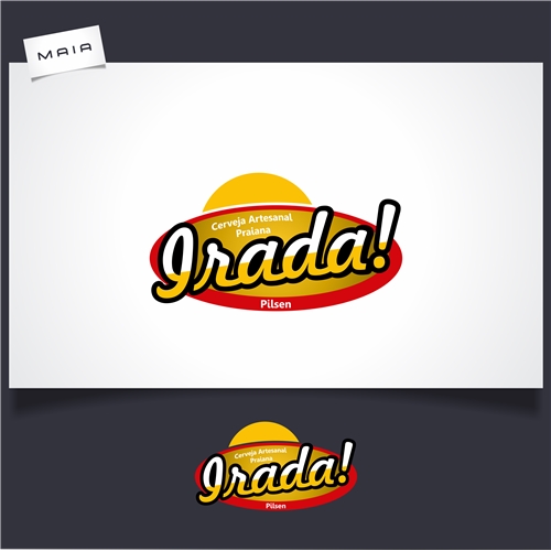 Irada! (principal) // Cerveja Artesanal Praiana (subtítulo/secundár...