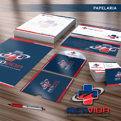 Medvida | Criação de Logo e Papelaria (6 itens) Para