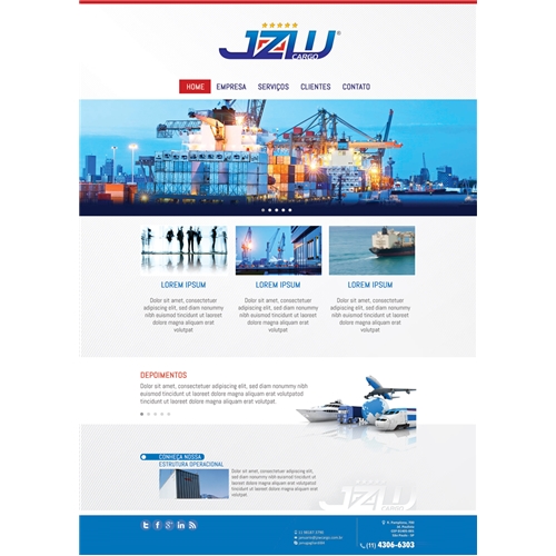 J.Z.W. CARGO | Criação de Layout Web-Design Para Logística, Entrega...